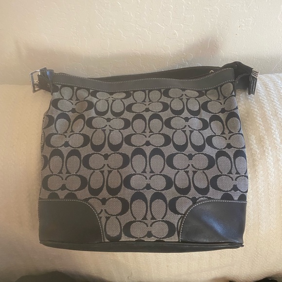 Coach | Bags | Coach Blk N Gray Purse | Poshmark
